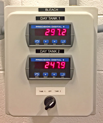 Municipal Bleach Day Tank Ultrasonic Level Sensor – Flowline Liquid ...